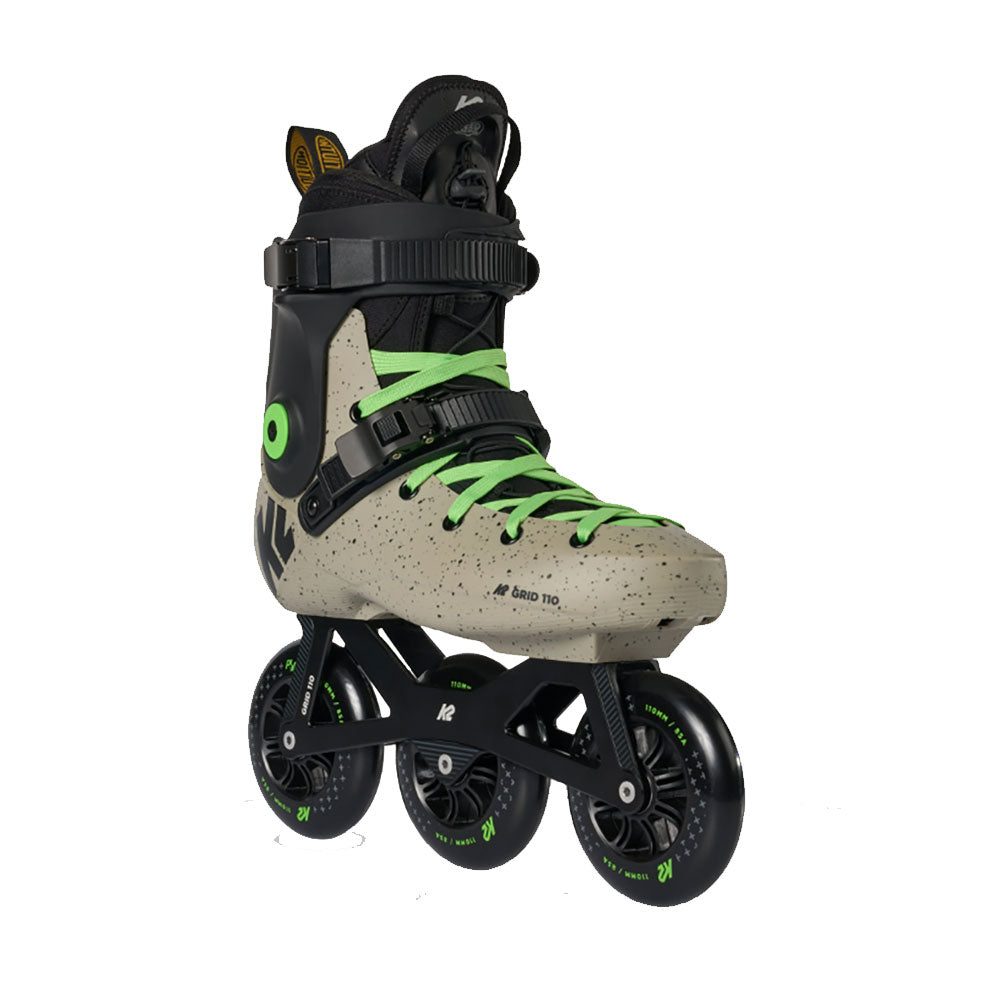 K2 Grid 110 Khaki/Green Unisex Inline Skates – Skates.com
